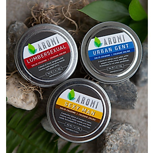 Aromi Solid Cologne | Woodsy Men's Fragrance, White Pepper, Musk, and Cedar Scent, Vegan, Cruelty-free, Travel, Gift, Day, Night, Concentrated (Urban Gent)