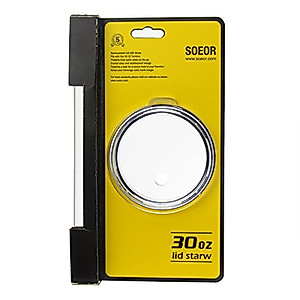 SOEOR Spill Proof Lid With Straw For 30 Oz YETI Rambler, Tumbler,Ozark Trail cup and other brands Vacuum insulation stainless steel 30 oz Tumblers