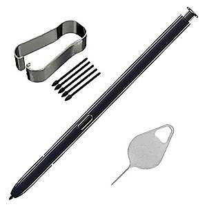S21 Ultra S Pen S22 Ultra Stylus Touch S Pen Replacement with Note 20 Ultra Pen Tips Nibs Tweezer for Samsung Galaxy Note 20 S Pen for Note 10 Plus Stylus Pen with Needle Repair Part (Mystic Black)