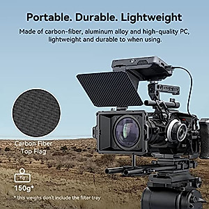 SMALLRIG Mini Matte Box for Mirrorless DSLR Cameras Compatible with 67mm/72mm/77mm/82mm/95mm Lenses - 3196