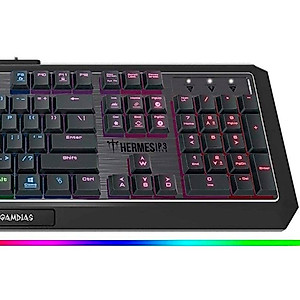 GAMDIAS Hermes P3 RGB Gaming Keyboard Low Profile Mechanical Switch with blue switch, N-key rollover (Hermes P3)