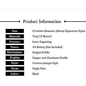 Wall Clock Cute Bear CD ing Great Gift for Grateful Dead Fans Vintage Style Vinyl Hanging