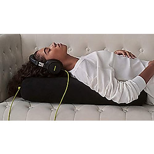 WAVE Yoga Bolster Smart Vibrating Meditation Pillow with Premium Over-Ear Headphones for Synced Music & Vibration
