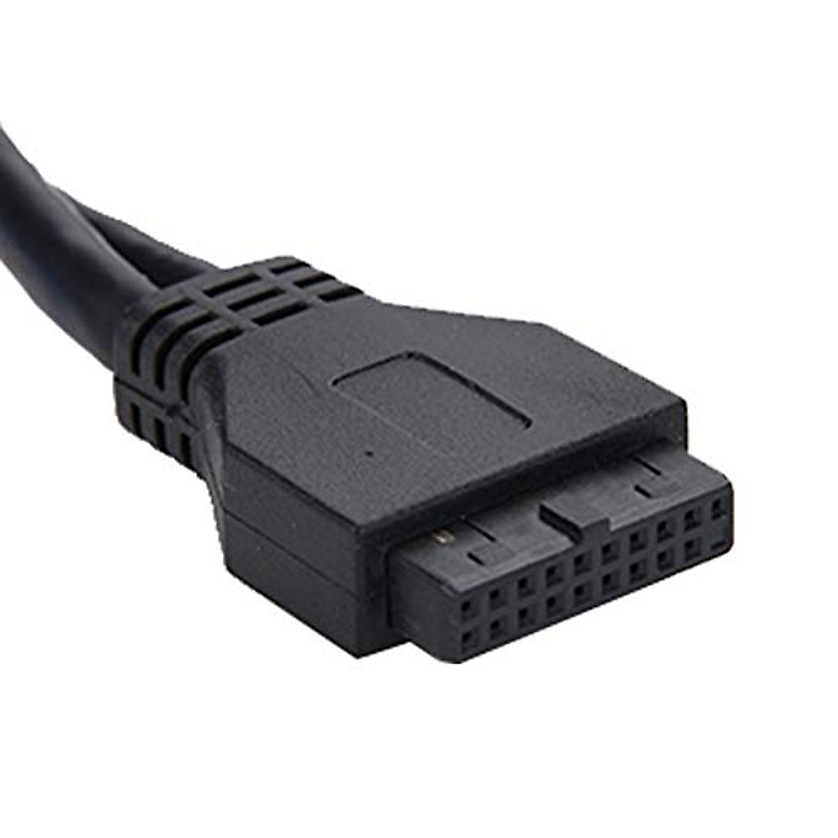 ASHATA USB Front Panel,USB 3.0 Floppy Front Panel with 2-Port,3.5 inches Floppy Bay 19 Pin to 2 Interface USB3.0 HUB