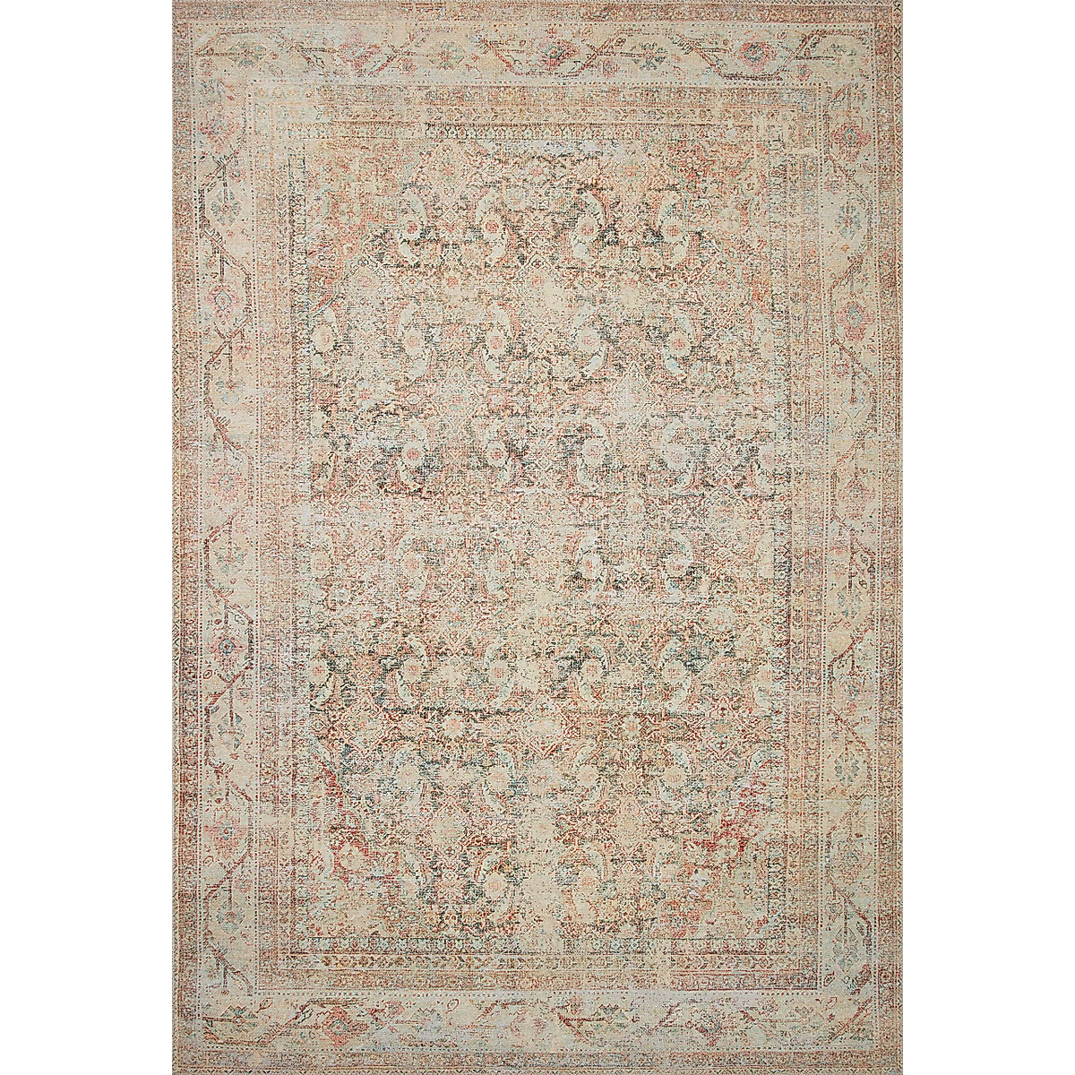 Loloi II Adrian Collection ADR-01 Area Rug 7'-6" x 9'-6" Natural/Apricot Rectangular 0.19" Thick