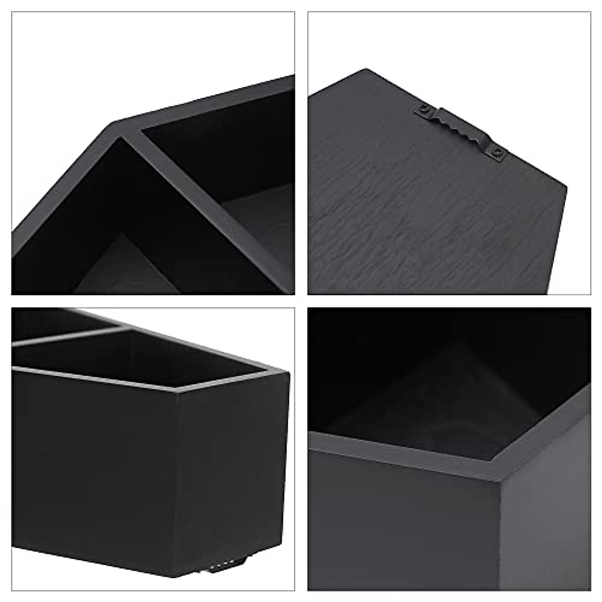 Ytlandy Coffin Bookshelf Halloween Gothic Room Decor Floating Shelves Witchy Crystal Shelf Black Floating Wooden Shelf for Wall or Table Top Coffin Tray Halloween Creepy Goth Home Decor