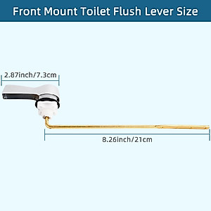 Hygie Rinse Universal Metal Toilet Handle Replacement Kit Front Mount Compatible with Kohler/Gerber/Glacier Bay Toilet Tank, Toilet Flusher Lever, Chrome