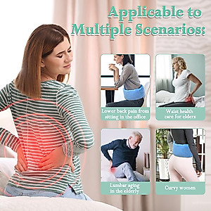 KAVIL Lumbar Support Pillow for Sleeping Lower Back Sciatic Nerve Pain Relief Lumbar Roll for Office Chair & Bed Body Pain Relief Side Sleeping Lumbar Cushion for Sciatica, Herniated Disc, Scoliosis