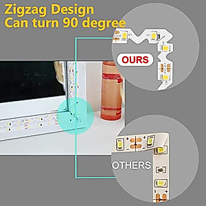 SNPDE LED Vanity Mirror Lights for Makeup Dressing Table Vanity Set, 13ft Zigzag Flexible LED Strip Light Kit (Mirror Not Include)