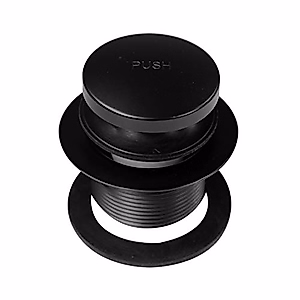 Westbrass Tip-Toe Sch. 40 PVC Bath Waste with One-Hole Elbow, Matte Black, D49321-62