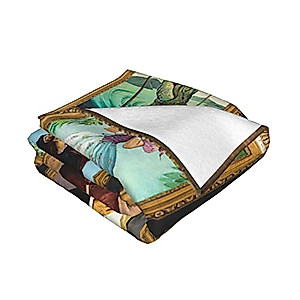 Sazkuyra Halloween Haunted House Flannel Fleece Best Throw Blanket, Haunted Blankets Mansion Blankets for Winter Picnic Wedding Gift, Super Cozy and Comfy Easy Care 50'x40', Black