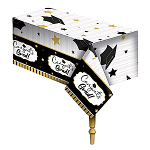 JOYIN 2023 Graduation Party Supplies Congrats Grad 36"x 70" Banners, 54"x72" Tablecloth for Graduation Party Supply Decoration Schools or Grades Party Supplies