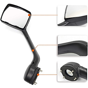 Aostirmotor Black Hood Mirrors Fit for KENWORTH T680 (2013-2020) Left and Right Pair Hood Mirrors Fit for Peterbilt 579 (2010-2017) Peterbilt 587 (2010-2017)