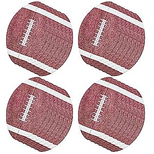 100pcs Glitter Football Cutouts Sports Ball Bulletin Board Football Shape Paper Cuts Party Decorations for Sports Theme Party Baby Shower Birthday Classroom Game Day Wall Decor Supplies