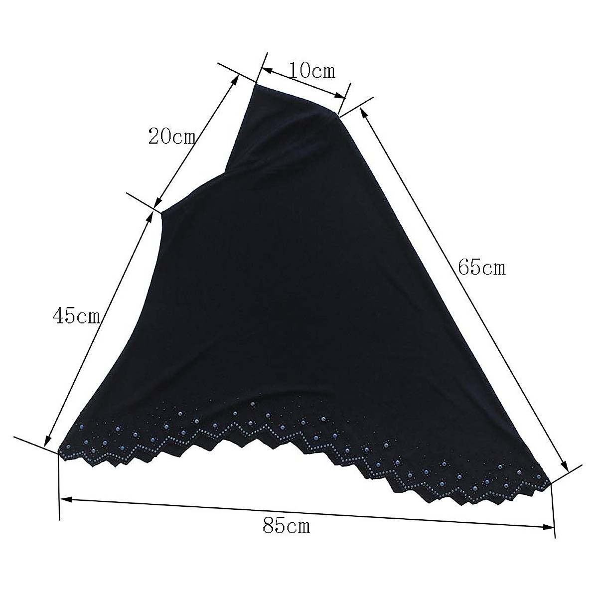 Modest Beauty Womens Muslim Amira Hijab Scarf Islamic Headscarf Long Shwals for Girls with Czech Drill