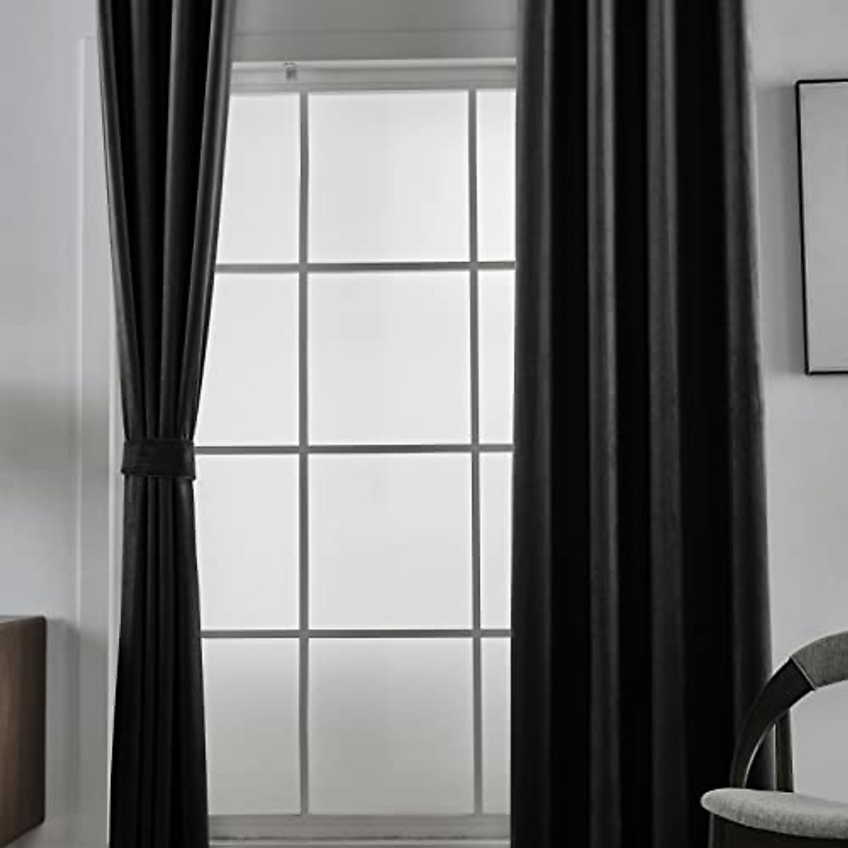 HISAFEA Velvet Curtains for Bedroom and Living Room,Blackout Curtains,2 Panels Set,Grommet Window Drapes 52x84 inchs