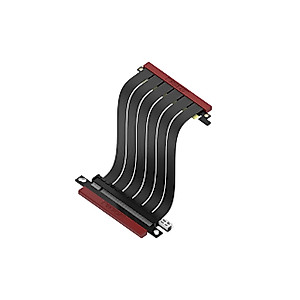 SSUPD Compatible Riser Flachband-Kabel - PCIe 4.0, 140mm, Schwarz