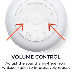 Yogasleep Travel Mini Portable White Noise Machine, 6 Soothing Sounds, Dimmable Night Light, Compact Size for Travel & Diaper Bag, Sleep Aid for Adults & Baby, USB Rechargeable, Lanyard for Hanging