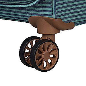 it luggage Beach Stripes 34" Softside Checked 8 Wheel Spinner, Teal