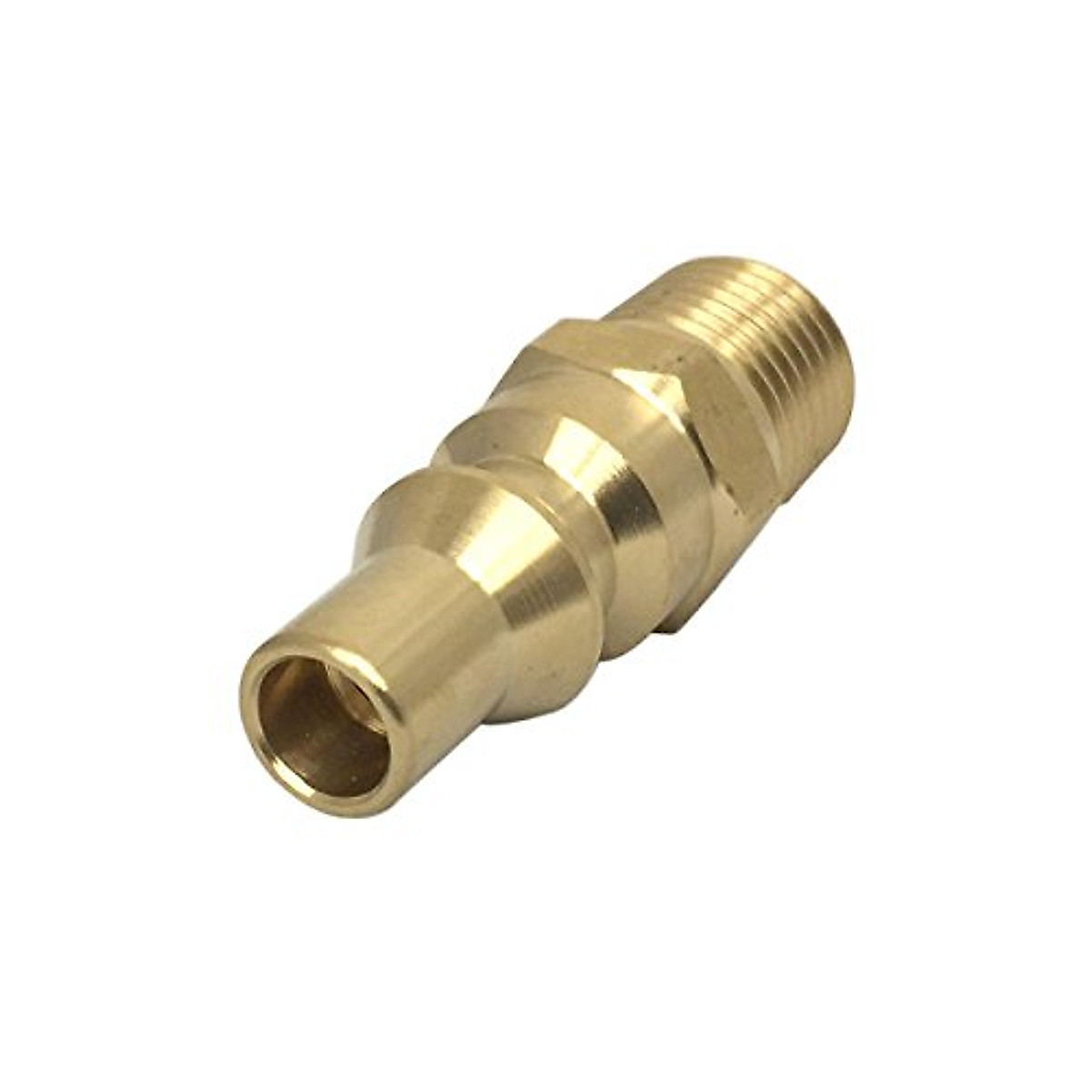 KIBOW Propane Quick Connect Fitting-Full Flow Male Plug with 1/4 Inch Male NPT Thread