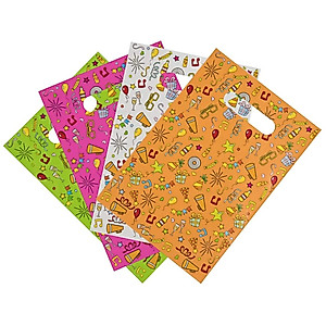 Wowfit 40 CT Party Bags – Assorted Party Favor Bags – 40 Goodie Bags in 4 Colors – Perfect for Birthdays, New Years, Graduations, Anniversaries, and More – 6.8 x 10 Inch Birthday Bags