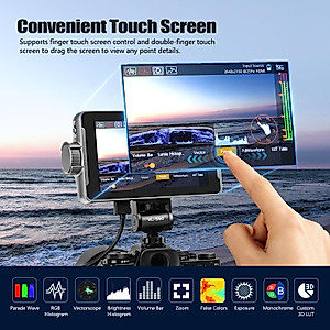 VILTROX DC-550 Pro 5.5" On-Camera LCD Monitor +11 Inch Adjustable Robust Articulating Magic Arm with Super Clamp for Camera