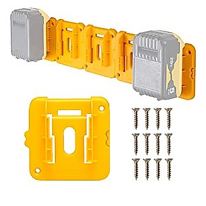 6 Pack Battery Mount Holder for Dewalt 20V 60V Battery Dock Holder Fit for DCB200 DCB203 DCB205 DCB206 Batteries