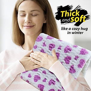 ZXU Heating Pad for Back Pain Relief, Ultra Soft Sherpa Heating Pad for Cramps Relief with 12 Heat Setting and Auto Shut Off Function, Moist Heat Option, Machine Washable Cute Heating Pad