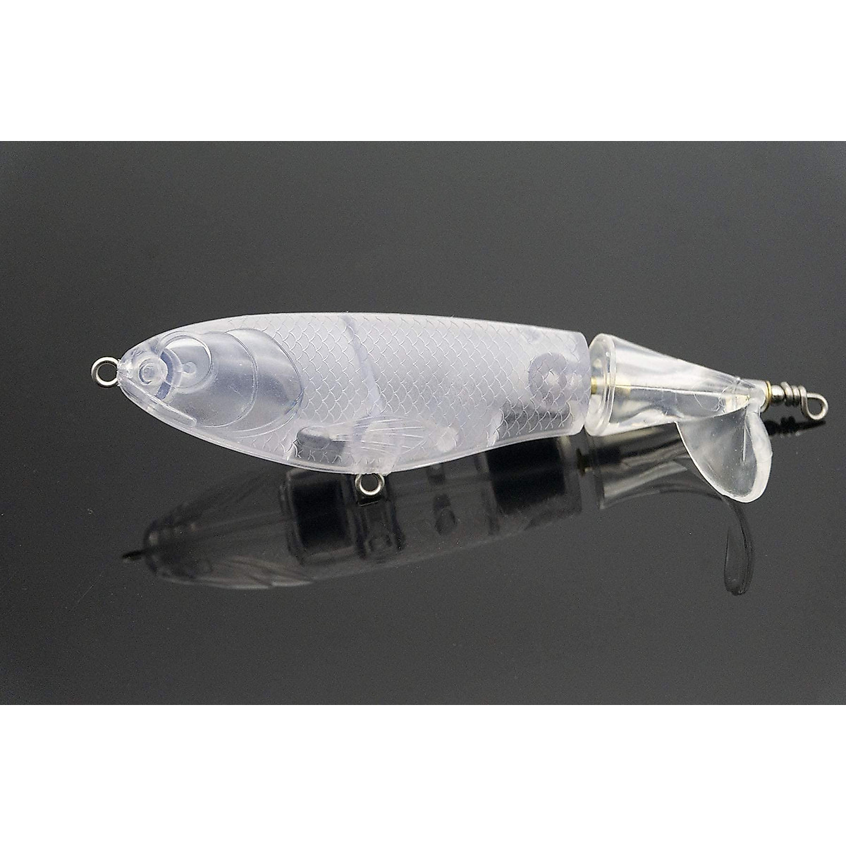 Free Eye 5pcs Unpainted Plopper Bait Fishing unpainted Lure Body 105mm 14.57g Clear Hard Blank Lures PL2
