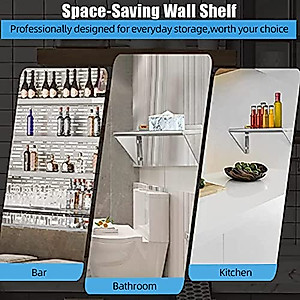 MegaChoice Stainless Steel Shelf, 18 x 24 Inches 110 lbs Load Wall Mount Commercial Shelves, for Restaurant, Home, Kitchen, Hotel, Laundry Room, Bar