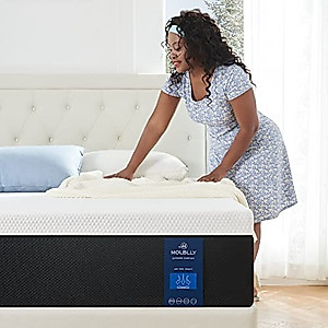 Molblly Queen Mattresses, 10 Inch Premium Cooling-Gel Memory Foam Mattress Bed in a Box, Cool Queen Bed Supportive & Pressure Relief with Breathable Soft Fabric Cover,Medium Firm