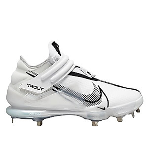 Nike Force Zoom Trout 7 Metal Cleats White | Silver Size 9.5