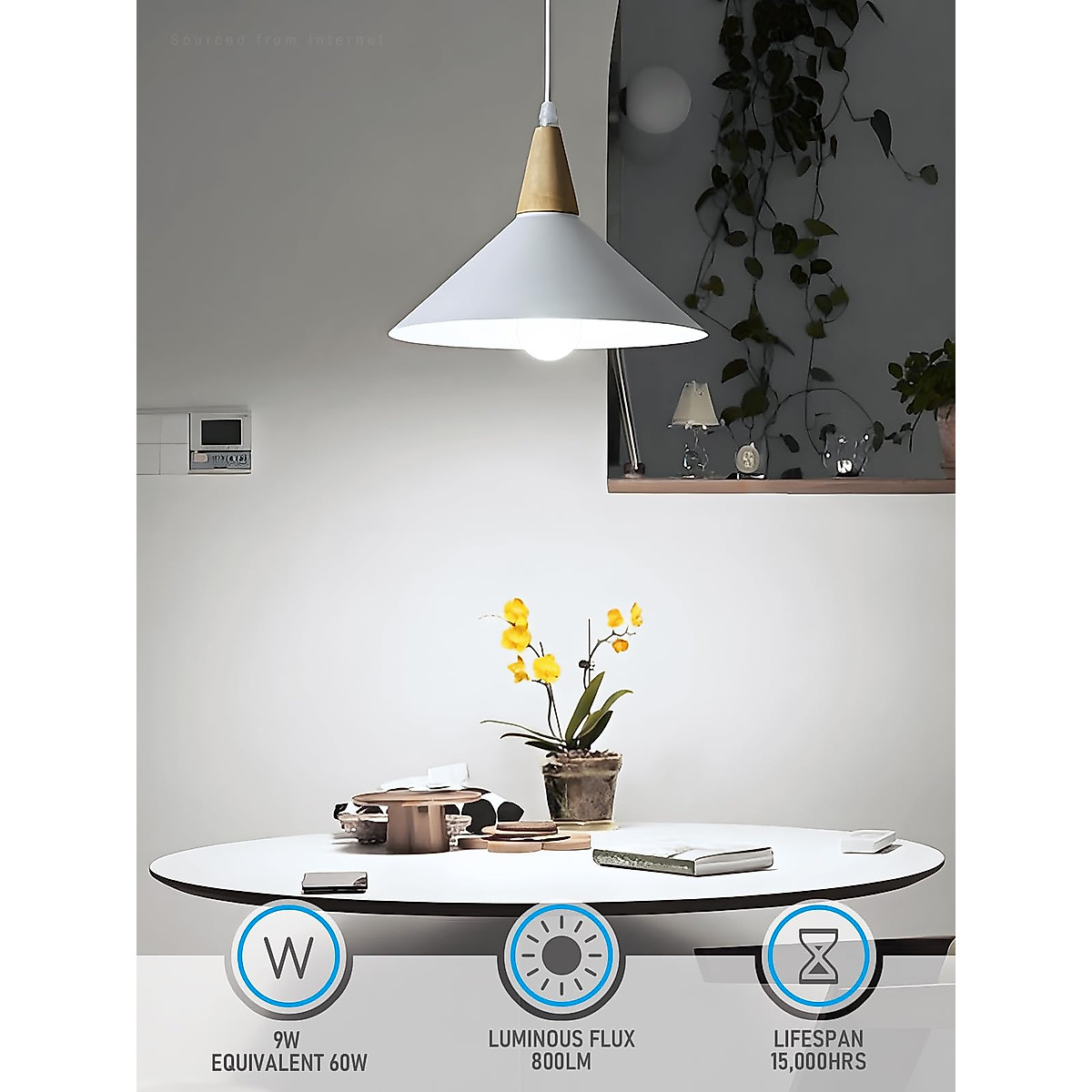 TORCHSTAR A19 LED Light Bulbs 60W Equivalent, UL Listed, 5000K Daylight, Dimmable, 9W, 800lm, Flicker Free, E26 Standard Base LED Bulb for Ceiling Fan, Lamp, 15,000hrs, Pack of 6