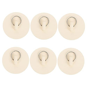 ABOOFAN 6pcs Rubber Sink Stopper Bathtub Stopper Kitchen Drain Stopper Sealing Sink Drain Plug Hair Stopper Bath Tub Stoppers Sink Plug Sink Stopper Replacement Bathtub Drain Plug White