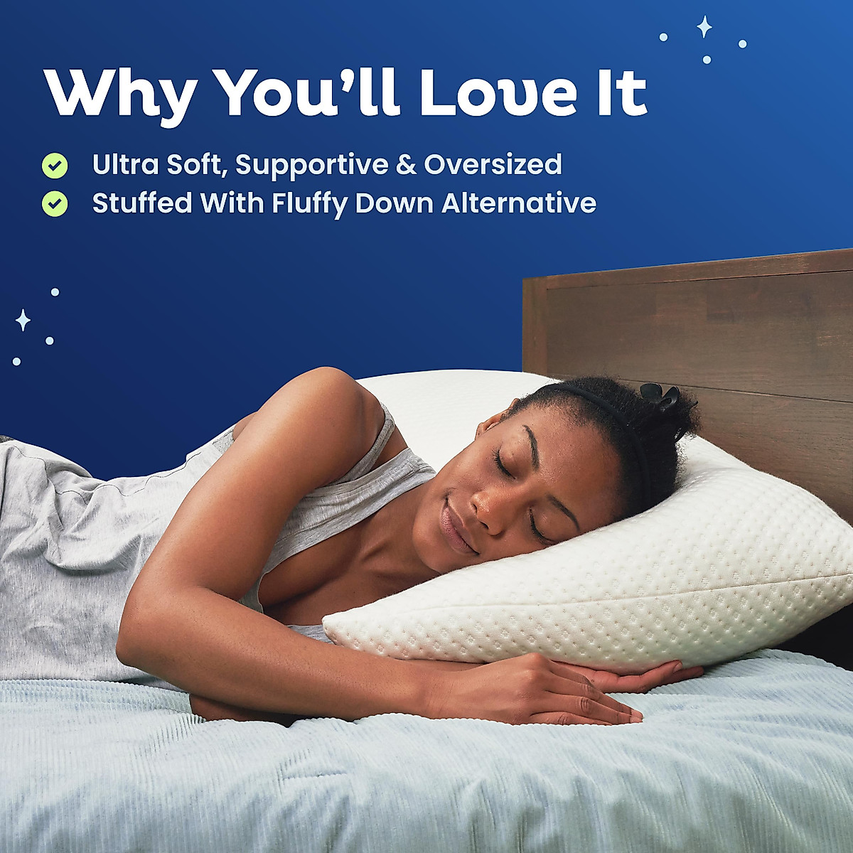 Snuggle-Pedic Long Body Pillow for Adults - Big 20x54 Pregnancy Pillows w/ Shredded Memory Foam & Bamboo Cooling Pillow Cover - Cuddle Pillow for Bed, Firm Maternity Side Sleeper Pillow Insert to Hug