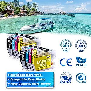 Jagute LC3019XXL Ink Cartridges Replacement for Brother LC3019 XXL Ink Cartridges Work with Brother MFC-J5330DW MFC-J6730DW MFC-J6930DW MFC-J6530DW MFC-J5335DW Printer(2BK/2C/2M/2Y 8-Pack)