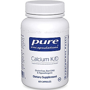 Pure Encapsulations Calcium K/D | Supplement for Bone Strength, Immune System, Colon, and Cardiovascular Health* | 60 Capsules