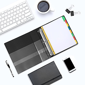 Amazon Basics 8-Tab Binder Divider, White Label Dividers with Easy Peel, 1-Pack