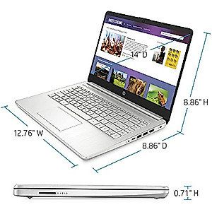HP Stream 14-Inch Touchscreen Laptop, AMD Athlon 3050U, 4 GB SDRAM, 64 GB eMMC, Windows 10 Home in S Mode with Office 365 Personal for One Year (Silver), cm. SD 512 GB