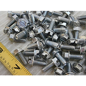 Mach Screws 12/24 x 1/2 Slot Hex Washer Head Steel Zinc lot of 50#485 Screw Assortment Kit Set