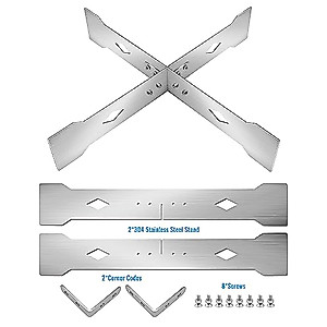 Stand Fit for Solo Stove Bonfire, 304 Stainless Steel Base Fireplace Tools Outside Firepits Stand, Outdoor Fire Pits Wood Burning and Camping Accessories