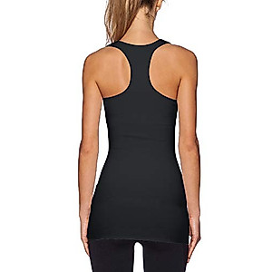 TAIPOVE Long Tank Tops for Women Cotton Layering Racerback Extra Long Camisole Activewear 3packs