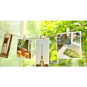 100 Pcs Mini Clothespins, 0.98in (25mm) Natural Wooden Clothespins, Multi-Function Clothespins Paper Photo Pins, Tiny Craft Clips