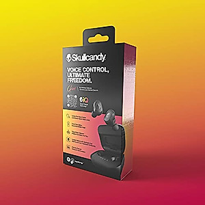 Skullcandy Grind True Wireless In-Ear Bluetooth Earbuds Compatible with iPhone and Android / Charging Case and Microphone / Great for Gym, Sports, and Gaming, IP55 Water Dust Resistant - Black