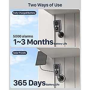 IHOXTX Security Cameras Wireless Outdoor, Flood Light Solar Cameras for Home Security, Home Camera with Color Night Vision, PIR Detection, 2-Way Talk, IP66 Waterproof, SD Card/Cloud Storage (Gray)