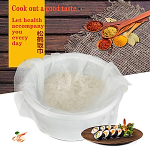 Rice Net,43" x 43" Sushi Rice Cooking Net,Non-Stick Rice Cooker Napkin,Reusable Home or Commercial Rice Net Napkin,Cooking Steam Cloth,Bamboo Steamer Mat Cloth 1PCS