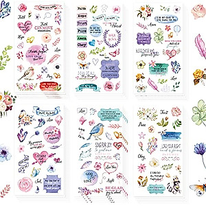 30 Sheets Bible Verse Stickers for Journaling Christian Scrapbook Stickers Inspirational Scripture Faith Seal Crafts Decals(Stylish Style)