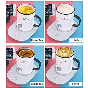 ZYION Coffee Mug Warmer with Auto Shut Off Beverage/Drink/Tea Warmer Electric Thermostatic Smart Cup Warmer Pad for Office and Home Cocoa Tea Water Milk Soup