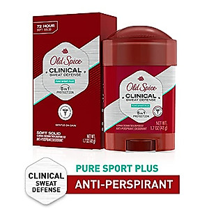 Old Spice Clinical Sweat Defense Anti-Perspirant Deodorant for Men, 72 Hour, Pure Sport Plus, 1.7 Oz