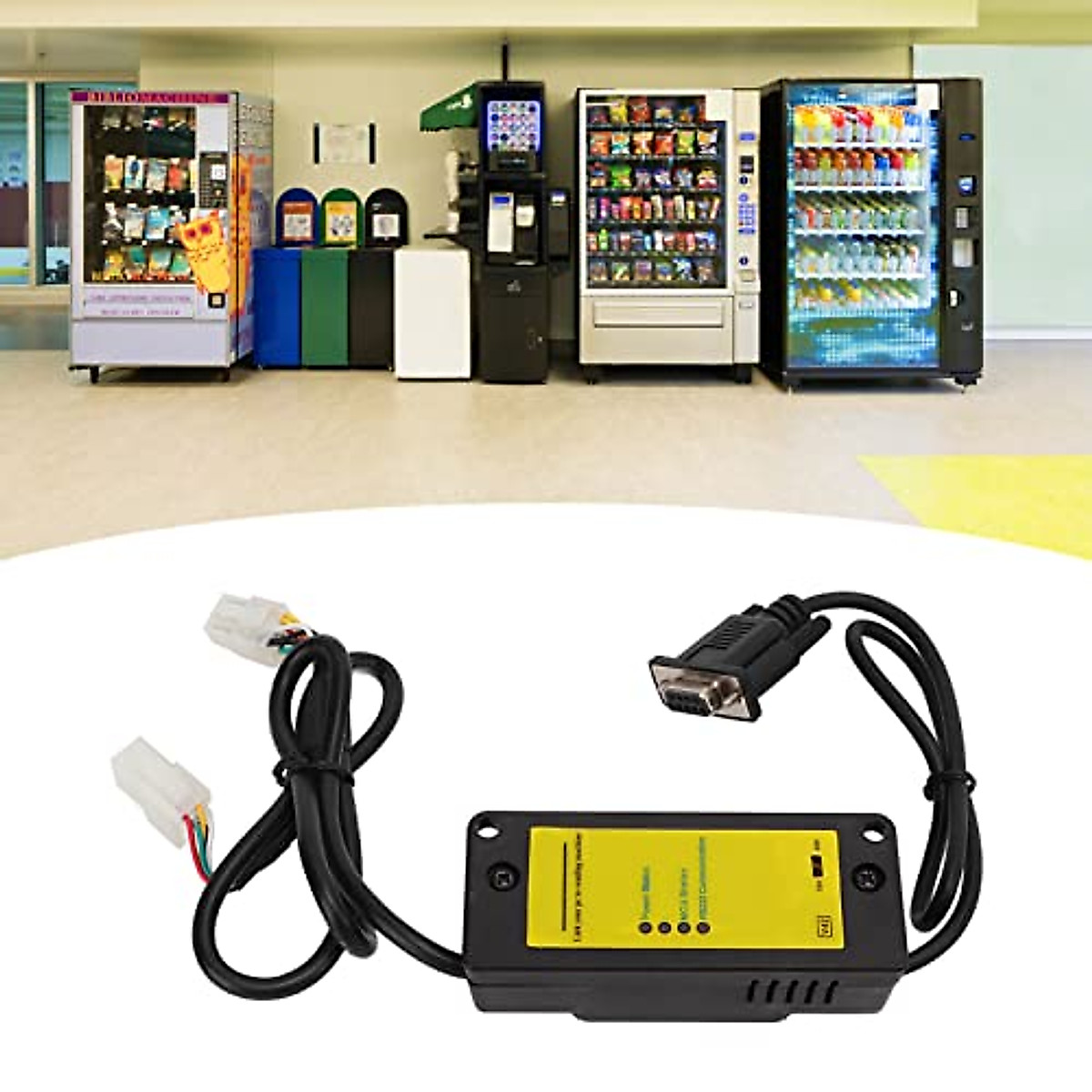 Shanrya PC Interface to MDB Adapter Box, RS232 Adapter Bill Acceptor Computer Serial Port Transfer Box Comes ABS Vending Machine Interface Module Easy to Use for Vending Machine